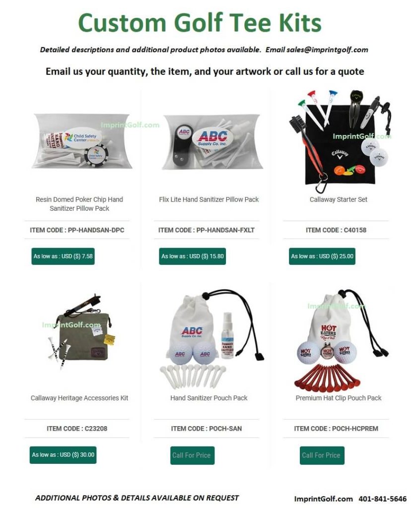 CUSTOM GOLF TOURNAMENT KITS AND OUTING COMBO PACKS: Personalized Golf ...