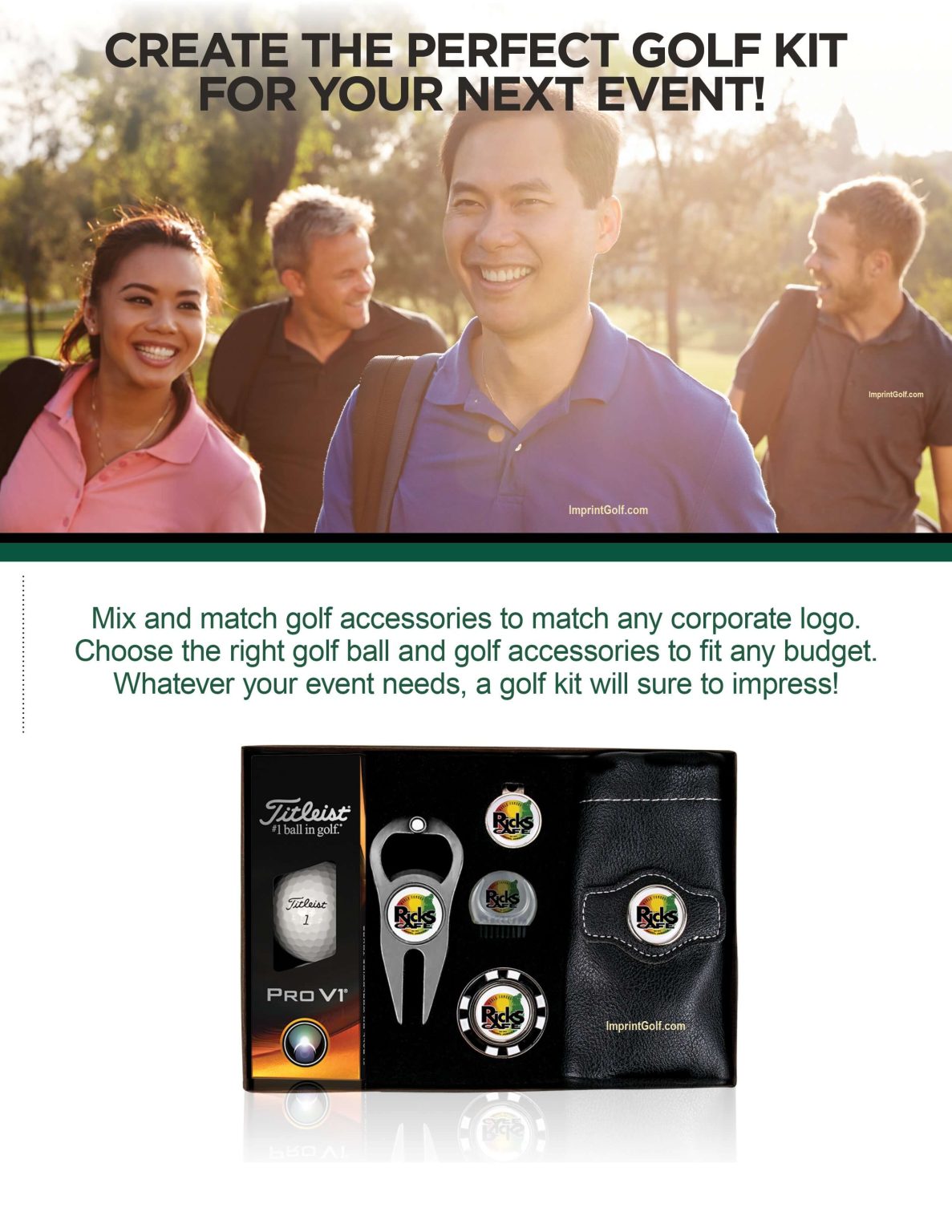CUSTOM GOLF TOURNAMENT KITS AND OUTING COMBO PACKS: Personalized Golf ...